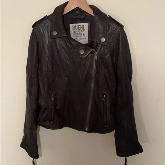 Ruehl No.925 | Jackets & Coats | Rare 0 Genuine Leather Jacket | Poshmark